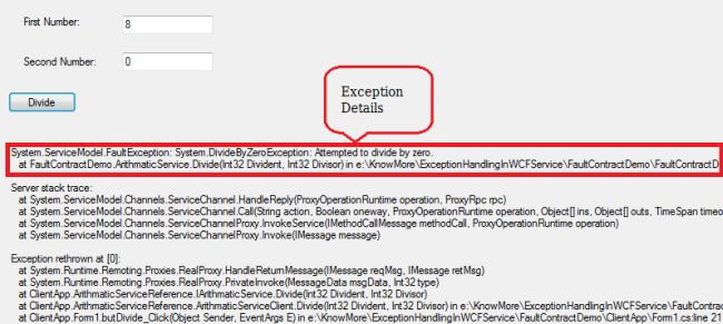 Exception Handling in WCF Service